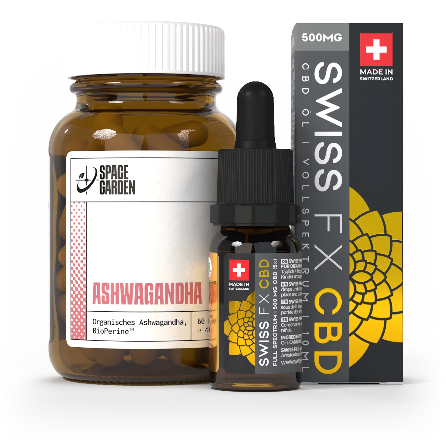 Ashwagandha + CBD Öl Vollspektrum – SWISS FX