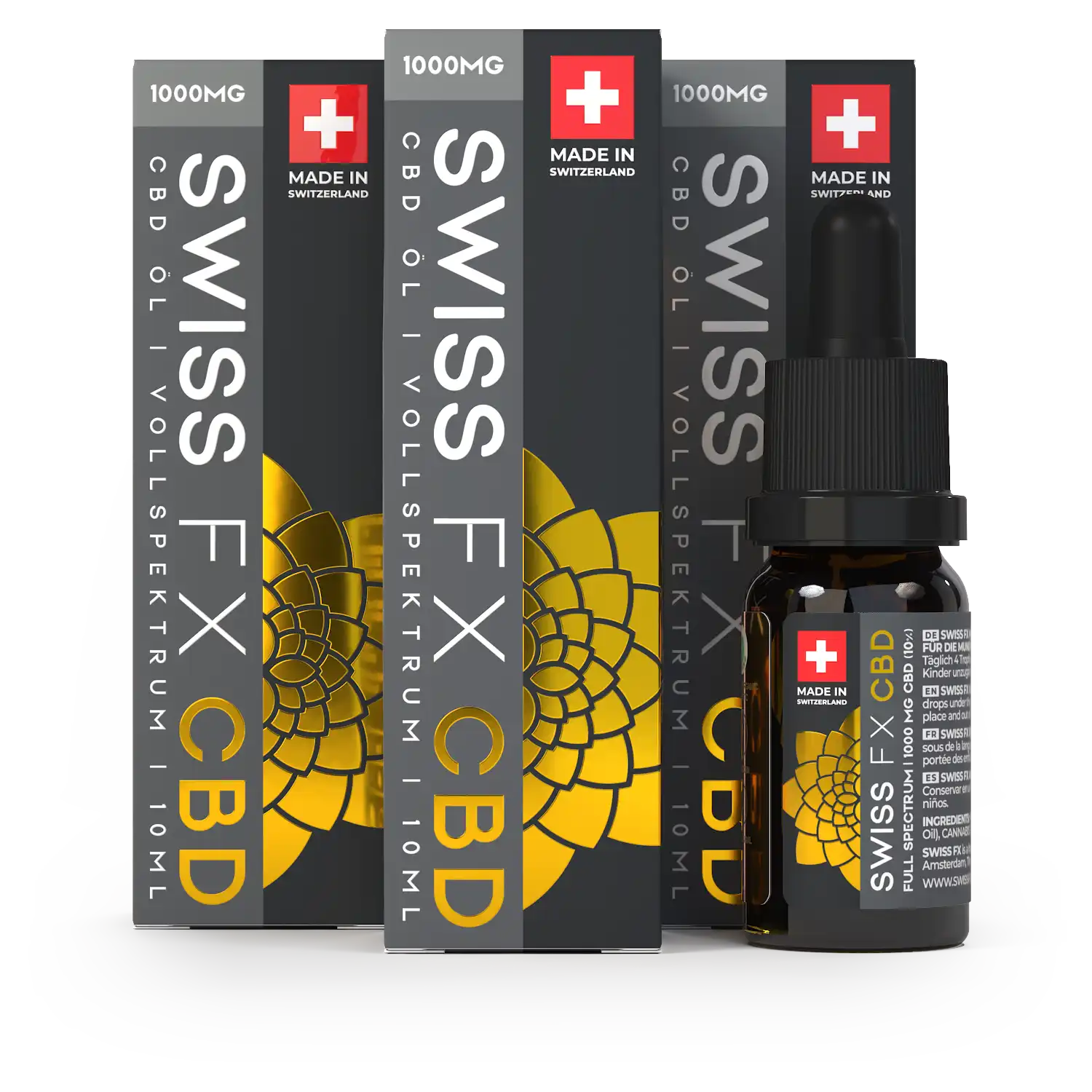 3x CBD ÖL 10% im Sparpaket! – SWISS FX